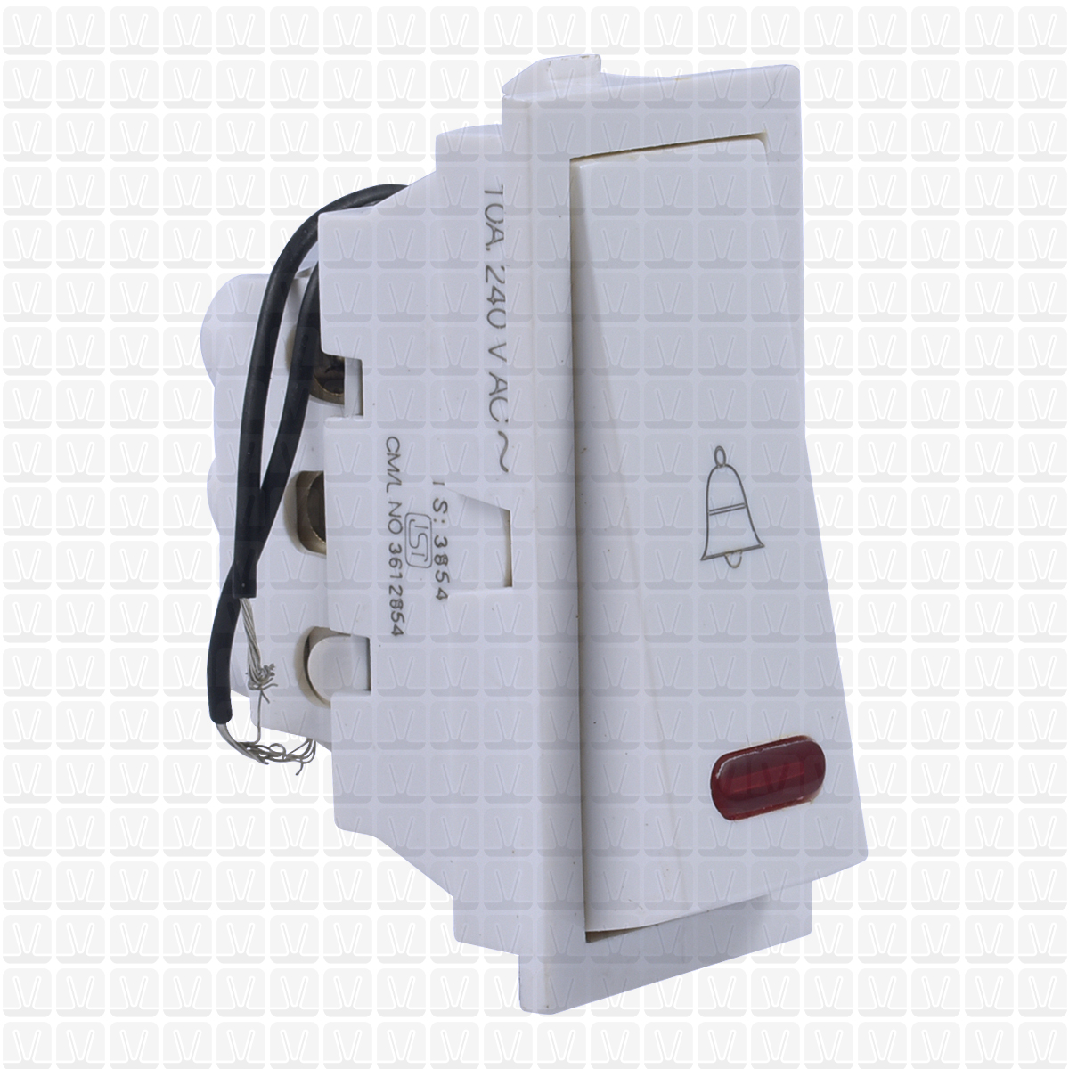 Fybros Woodem Bell Push 1 Module | Bell push | Vardhman Shop