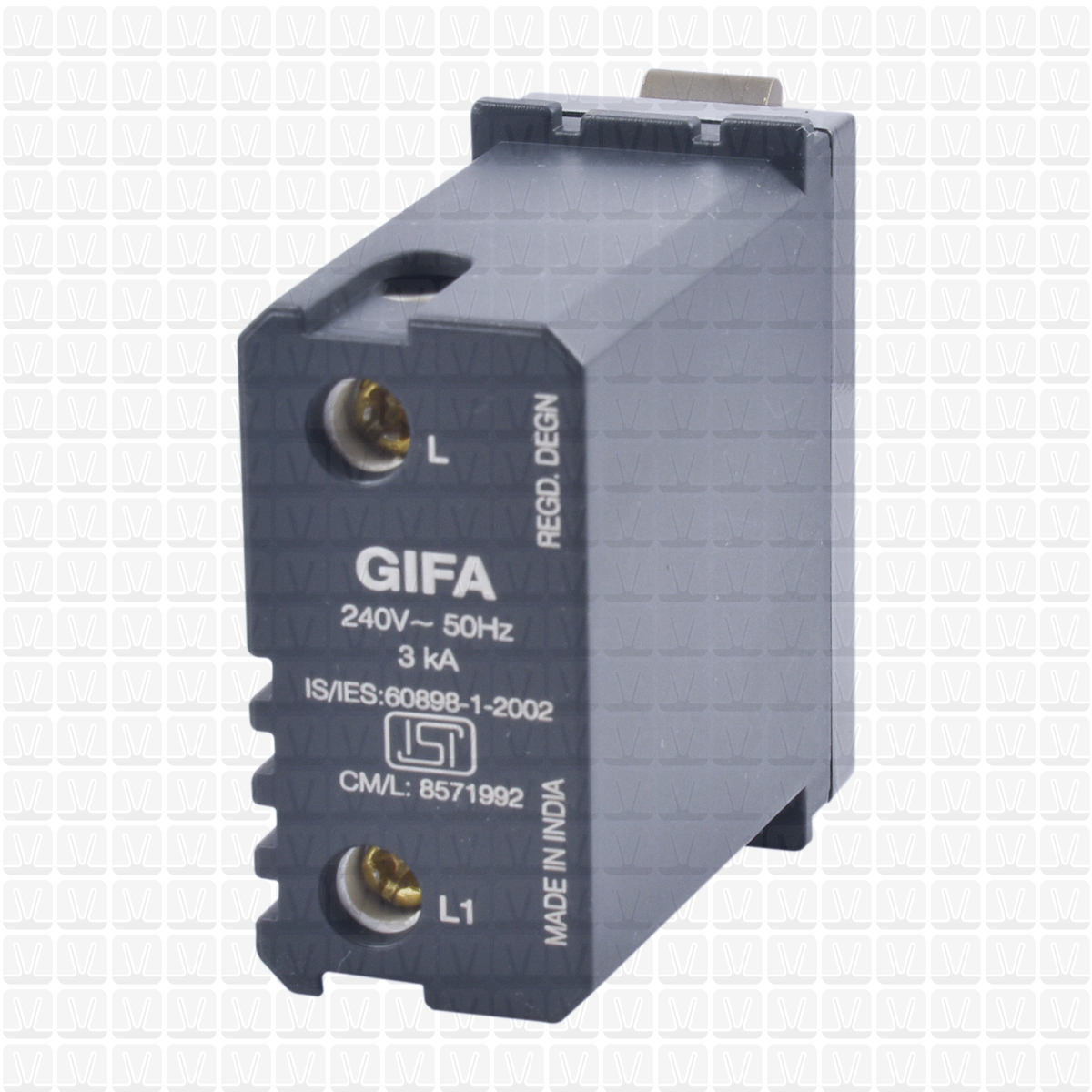 Gifa Grey MCB Single Pole | Modular MCB | Vardhman Shop