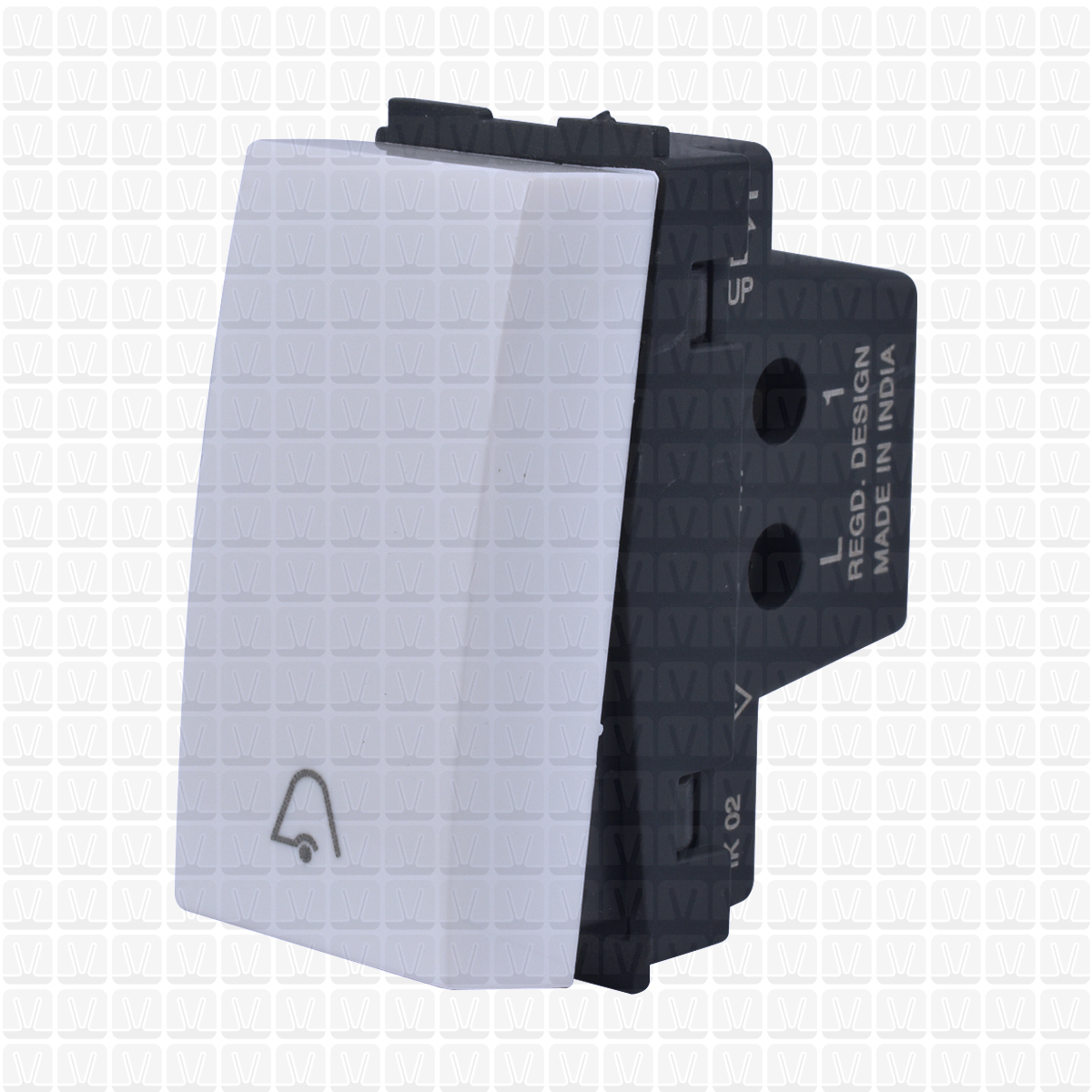 GM White Bell Push 1 Module | Bell push | Vardhman Shop