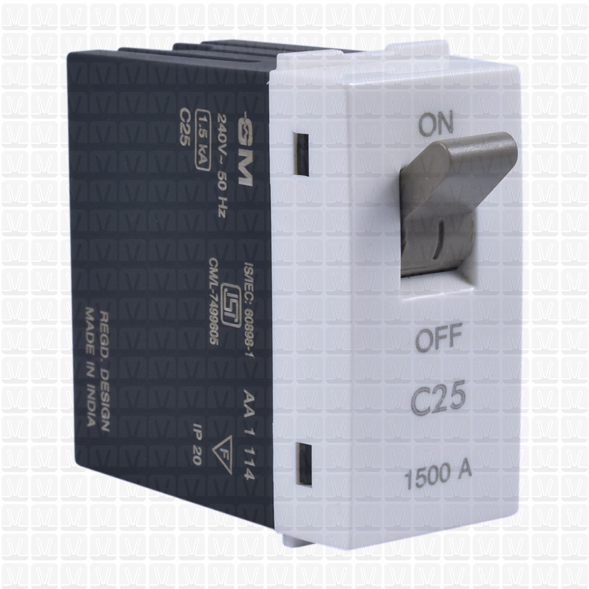 GM White MCB Single Pole | Modular MCB | Vardhman Shop