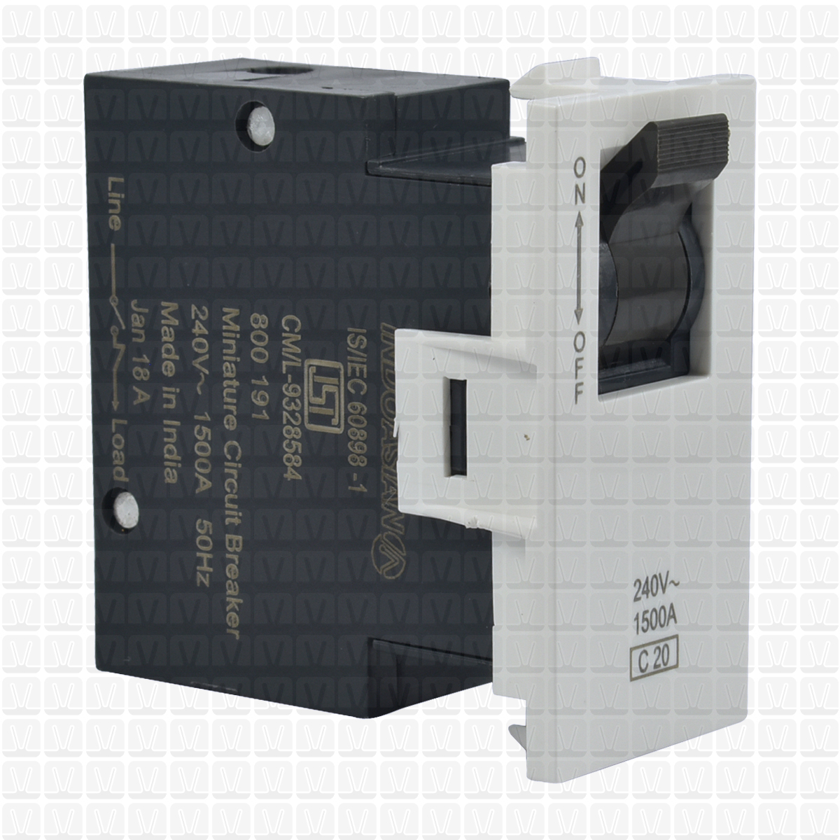 IndoAsian Elvira MCB Single Pole | Modular MCB | Vardhman Shop