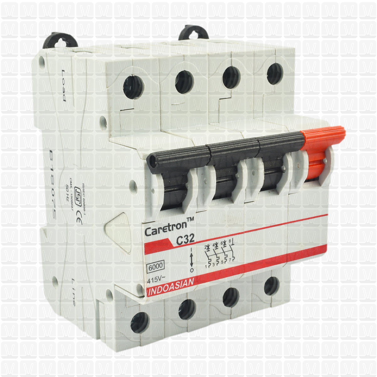 Caretron 10 Amp Three Pole Neutral MCB | MCBs | Vardhman Shop