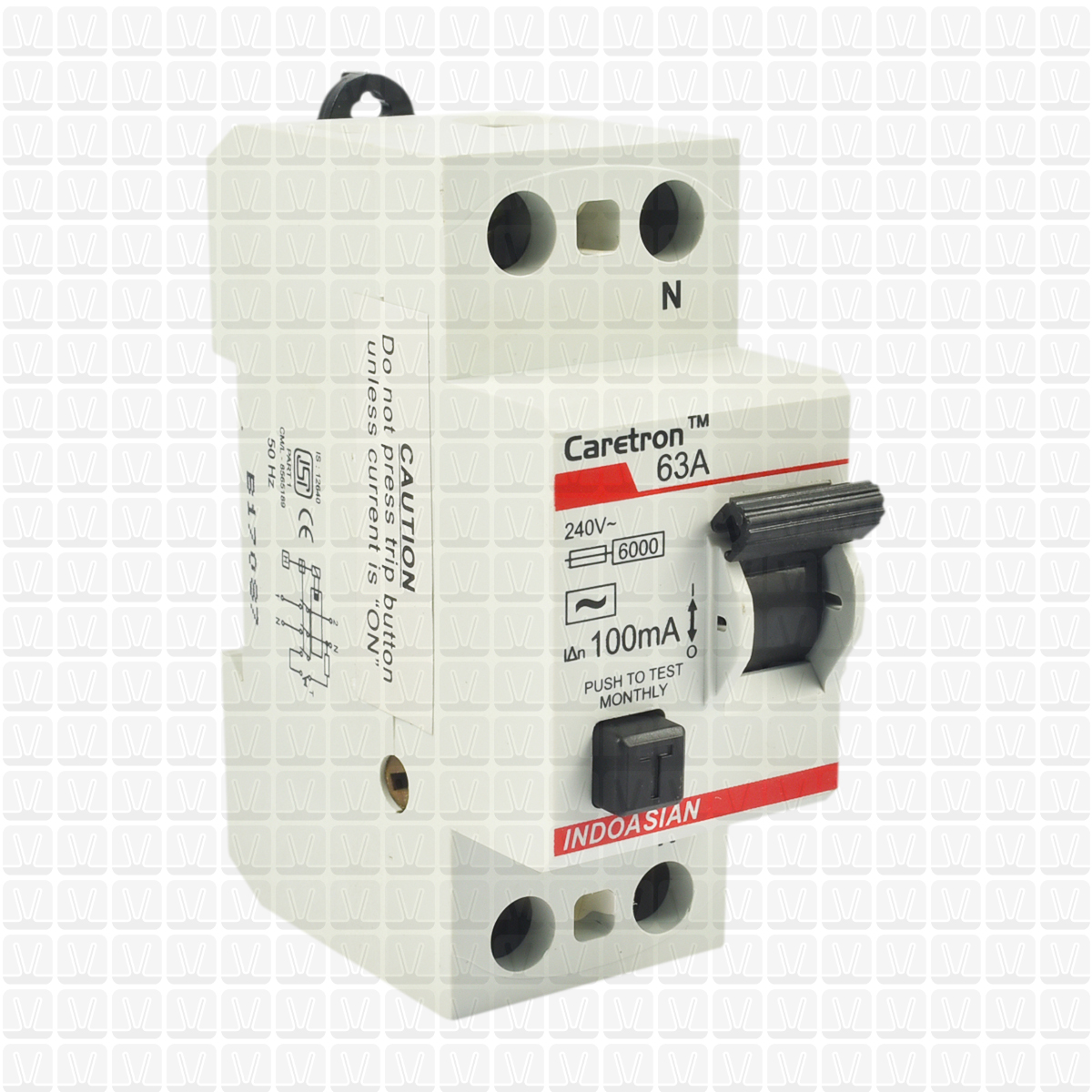 Caretron 63 Amp Double Pole 100 mA RCCB | RCCB/ELCB | Vardhman Shop