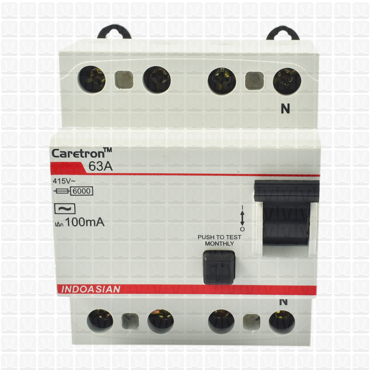 Caretron 63 Amp Four Pole 100 mA RCCB | RCCB/ELCB | Vardhman Shop