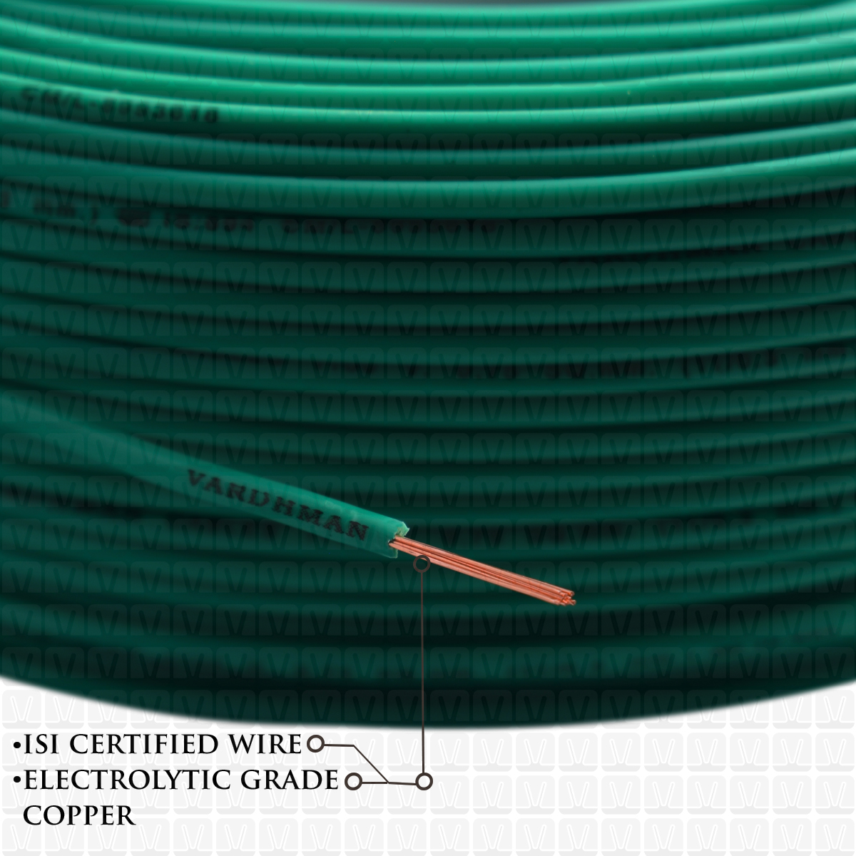 VARDHMAN 0.75 mm Wire Green (90 Mtr./Bundle) | MultiStrand Wire ...